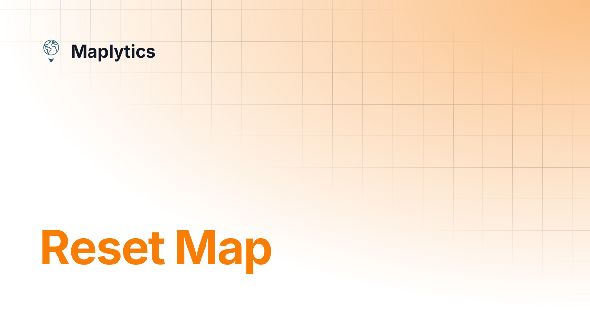 Reset Map Maplytics